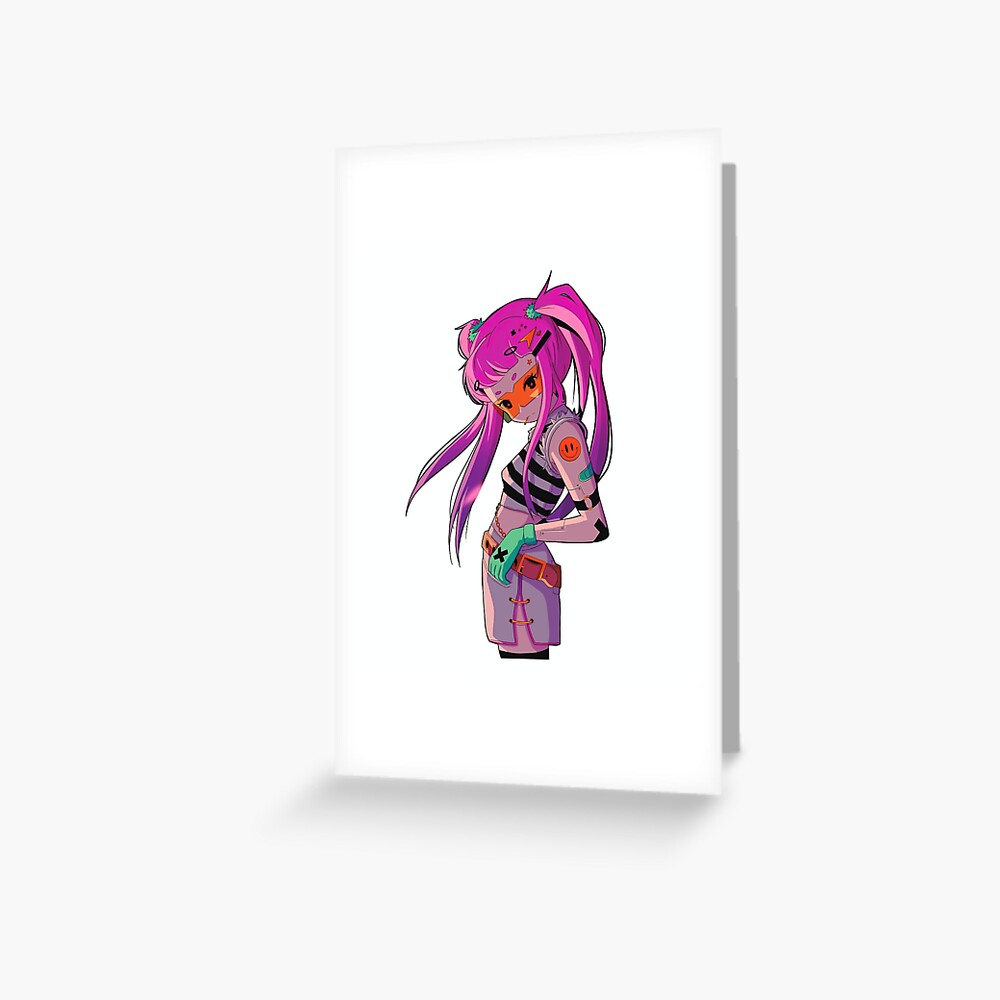 "Anime Girl Pfp, Anime Girl, Pfp" Greeting Card by graphic-genie ...