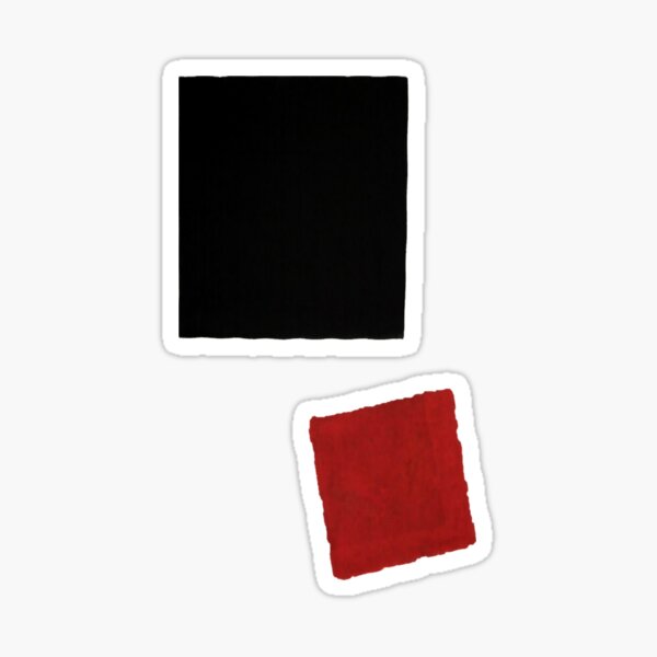 "Red Square Black Square" Sticker for Sale by FindART24 | Redbubble