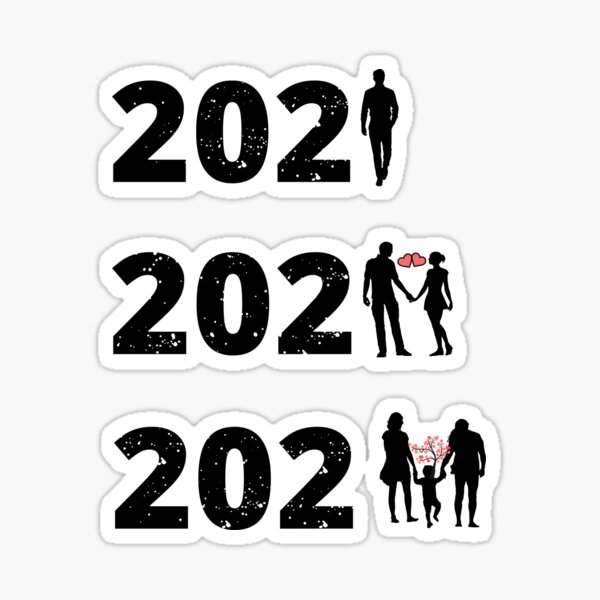 "2021, 2022, 2023 Happy new year t-shirt" Sticker for Sale by ...