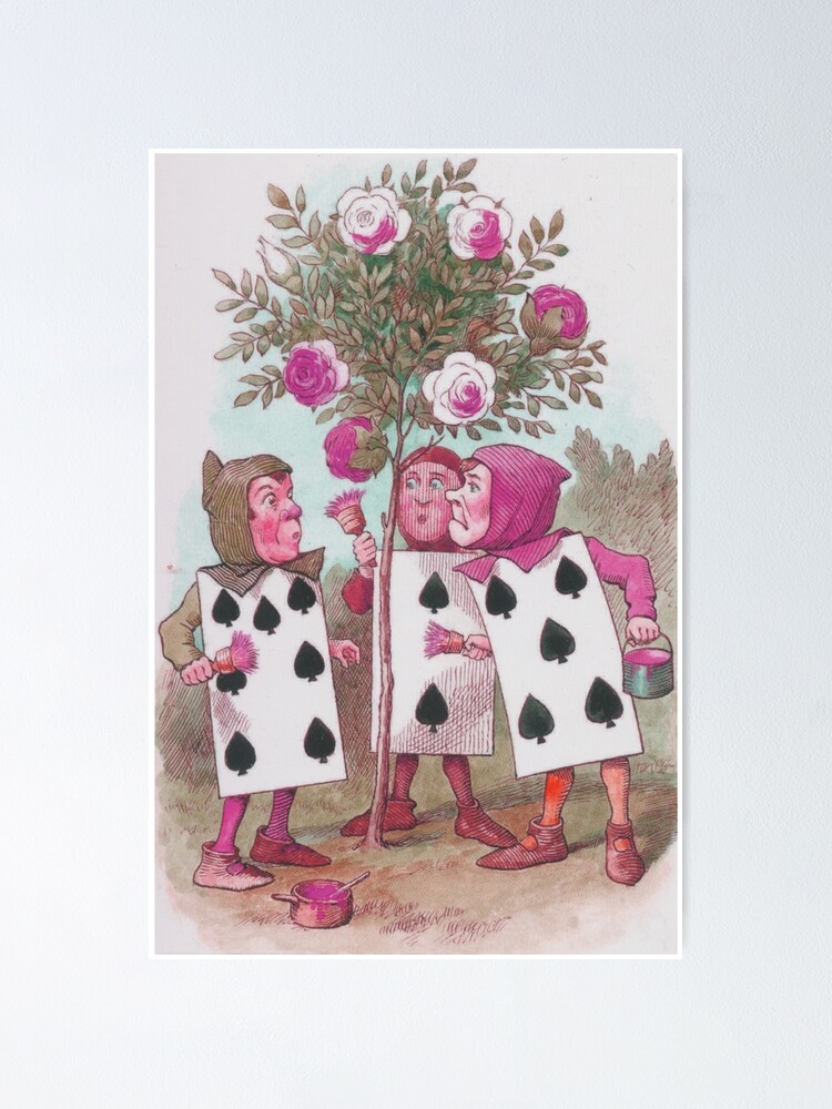 Póster «Alicia en el país de las maravillas jugando a las cartas ...