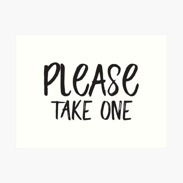 "Please Take One sign Vinyl Label Decal for Wedding Day, Store, Shop ...