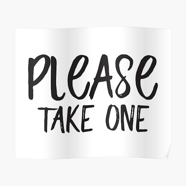 "Please Take One sign Vinyl Label Decal for Wedding Day, Store, Shop ...