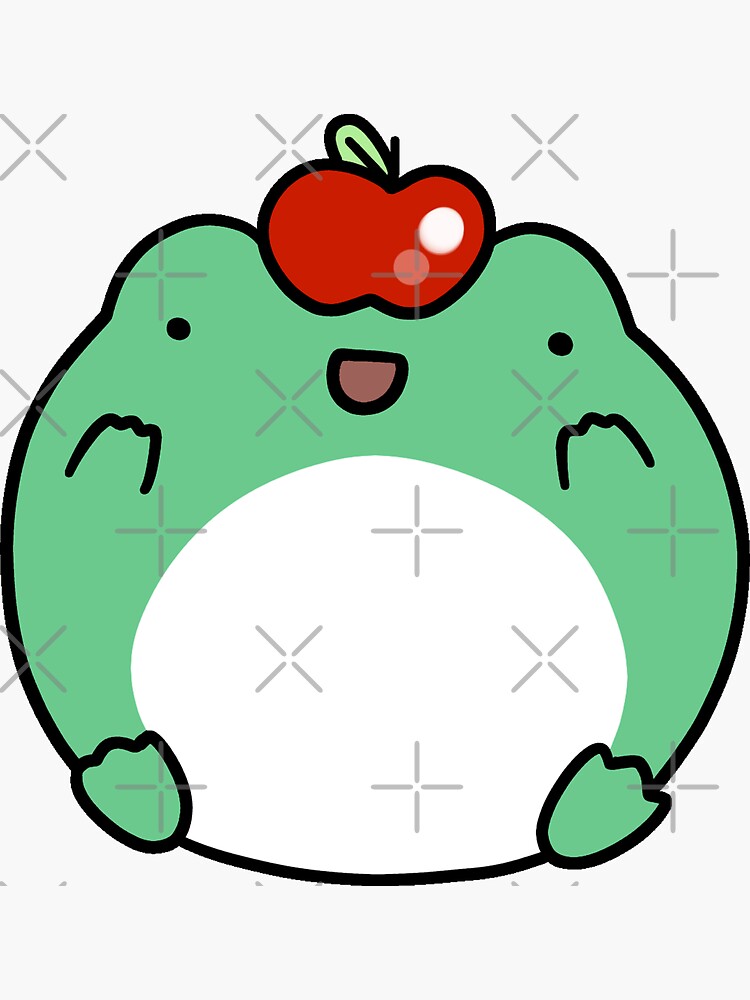 "Apple Frog" Sticker for Sale by SaradaBoru | Redbubble