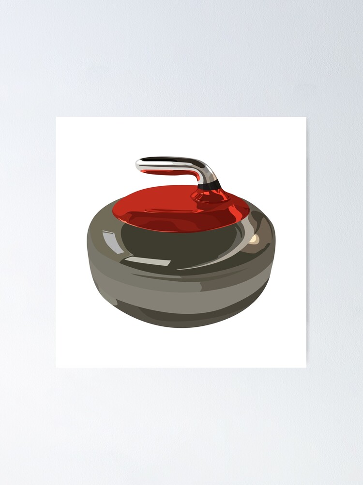 "Curling stone drawing" Poster for Sale by Blondiabshop | Redbubble