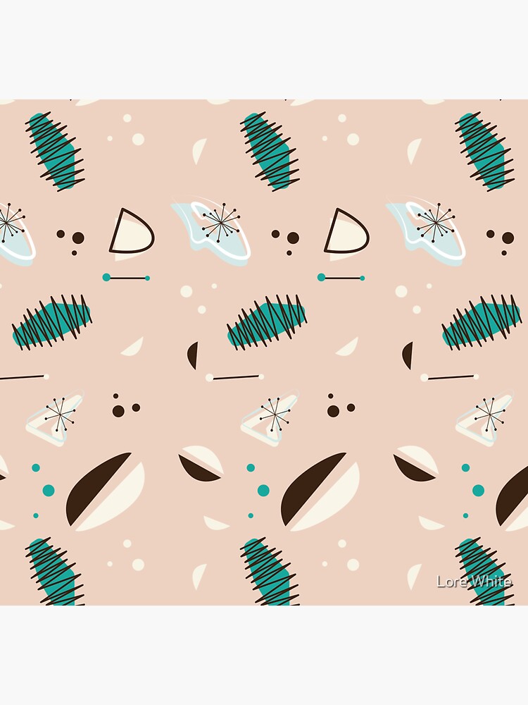 "Atomic Peach" Sticker by flashkickdecor | Redbubble