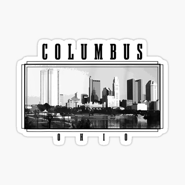 "Columbus Skyline Ohio Pride Vintage Columbus" Sticker for Sale by ...