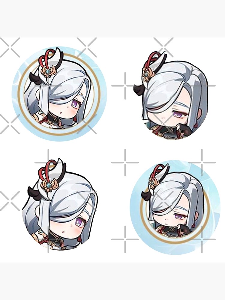 "Genshin Impact Chibi Shenhe Sticker Pack" Canvas Print for Sale by ...