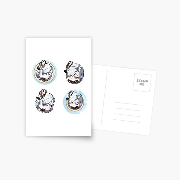 "Genshin Impact Chibi Shenhe Sticker Pack" Postcard by trevitea | Redbubble