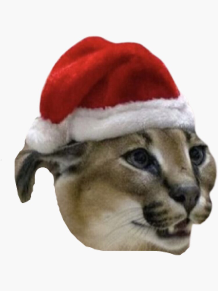 "Floppa "Happy New Year"" Sticker by MemeDealer3 | Redbubble