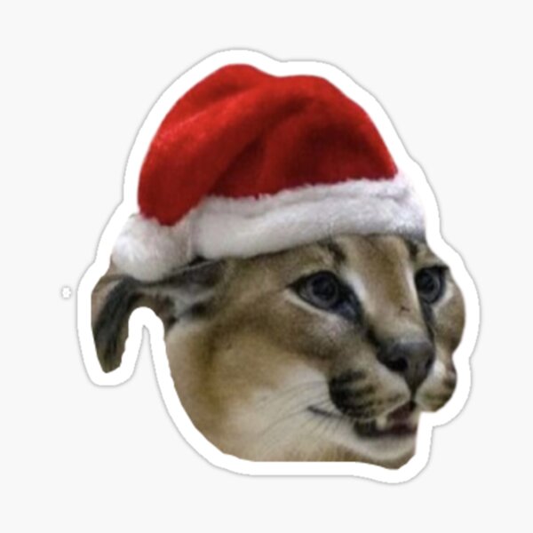 "Floppa "Happy New Year"" Sticker by MemeDealer3 | Redbubble