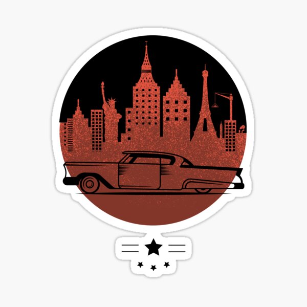 "moon car" Sticker by hamzaked4 | Redbubble