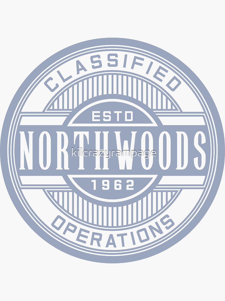 "OPERATION NORTHWOODS ESTD 1962" Sticker by kilcrazyrampage | Redbubble