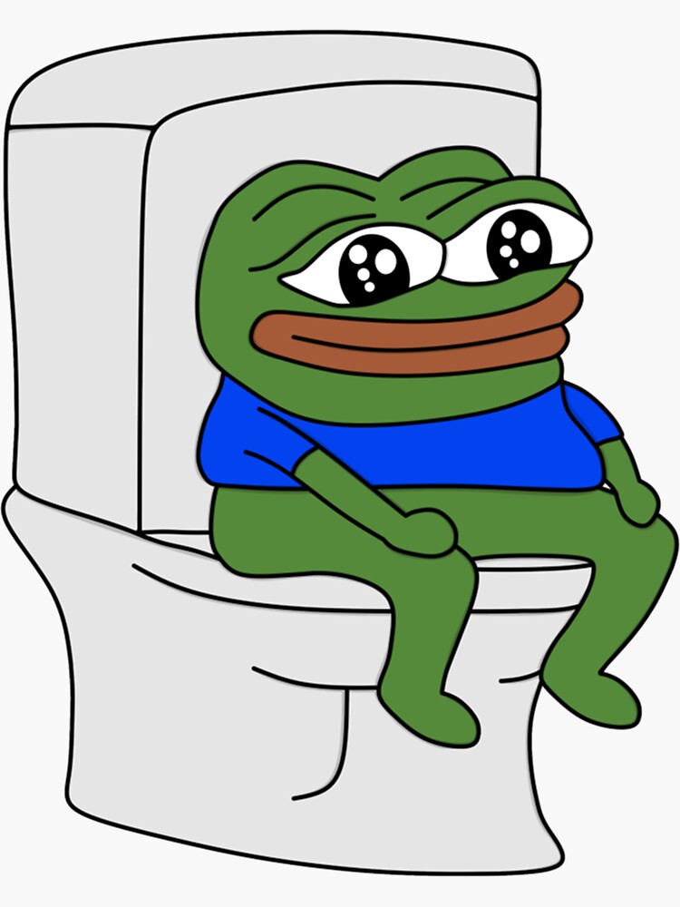 "peepoPooPoo " Sticker for Sale by StrayHeadcovers | Redbubble