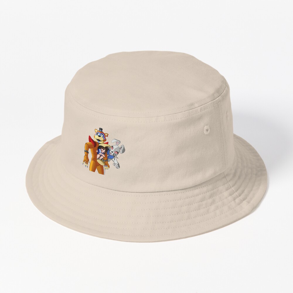 "FNAF Security Breach Glam Rock Freddy, Gregory and Vanny" Bucket Hat ...