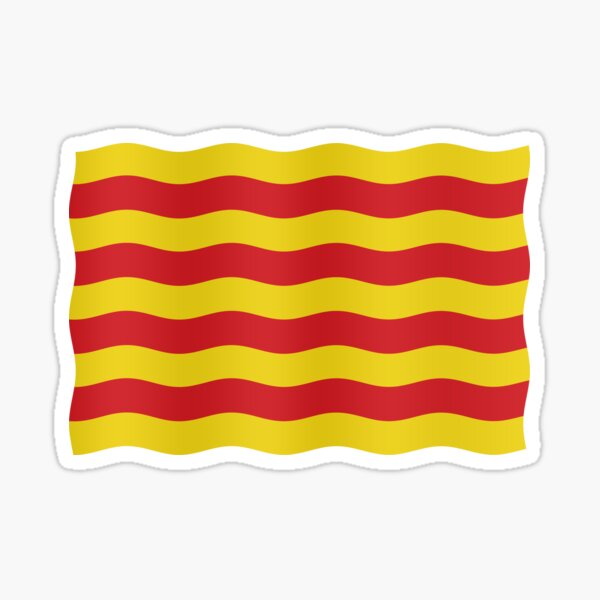 "Catalan flag - transparent background" Sticker for Sale by stuwdamdorp ...
