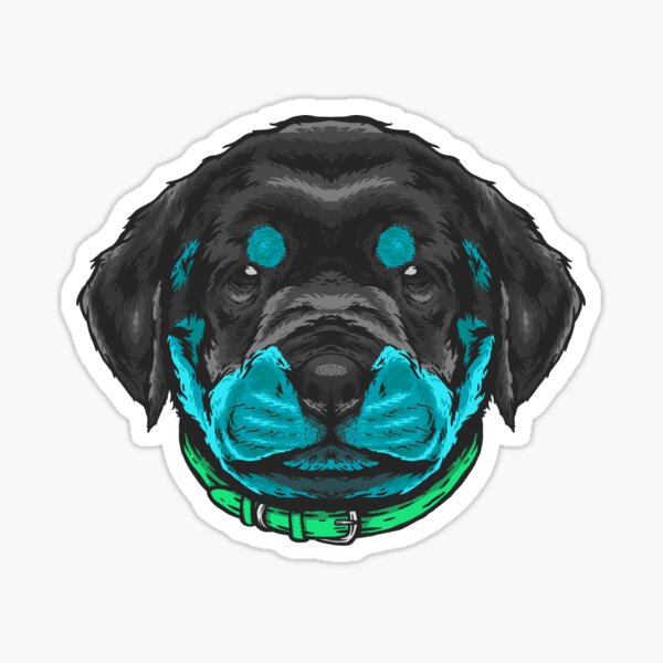 "Cute light blue puppy" Sticker by Colossus1928 | Redbubble