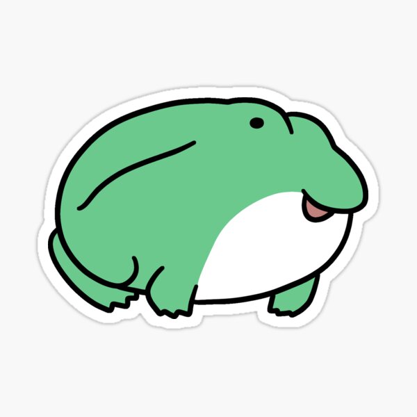 "Cute Fat Frog" Sticker for Sale by SaradaBoru | Redbubble