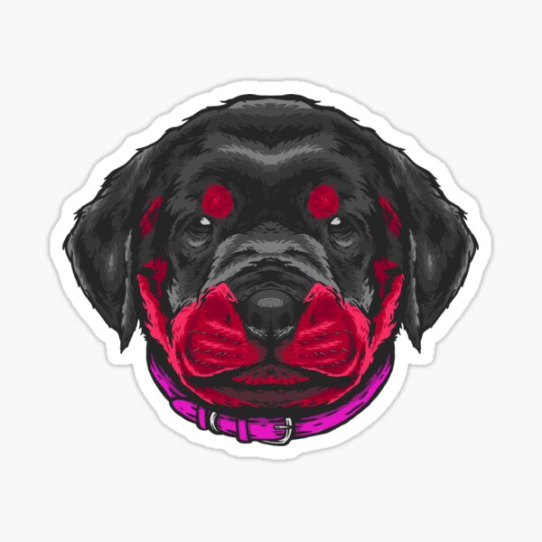 "Cute little red puppy" Sticker by Colossus1928 | Redbubble