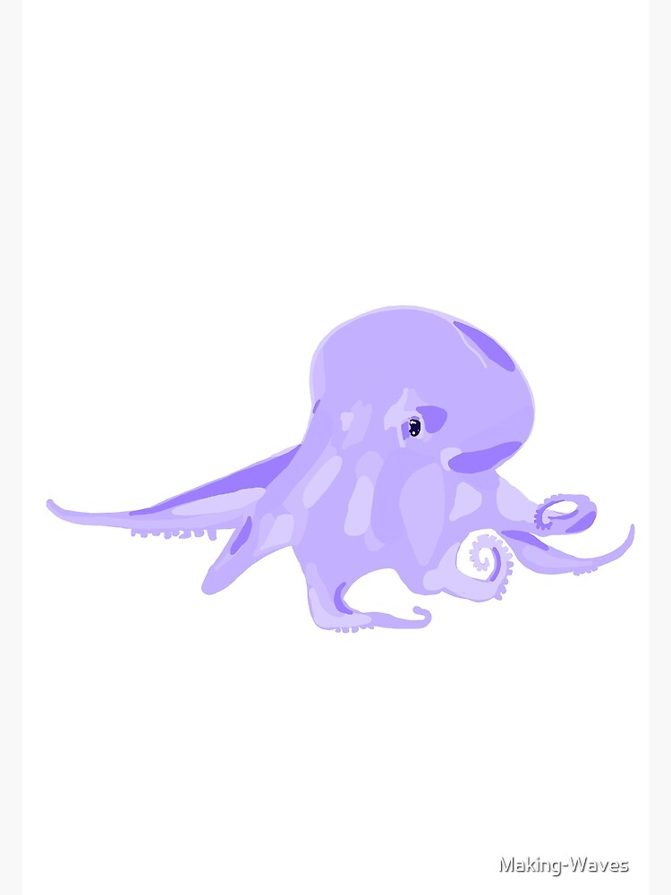 "Cute purple octopus" Poster for Sale by Making-Waves | Redbubble