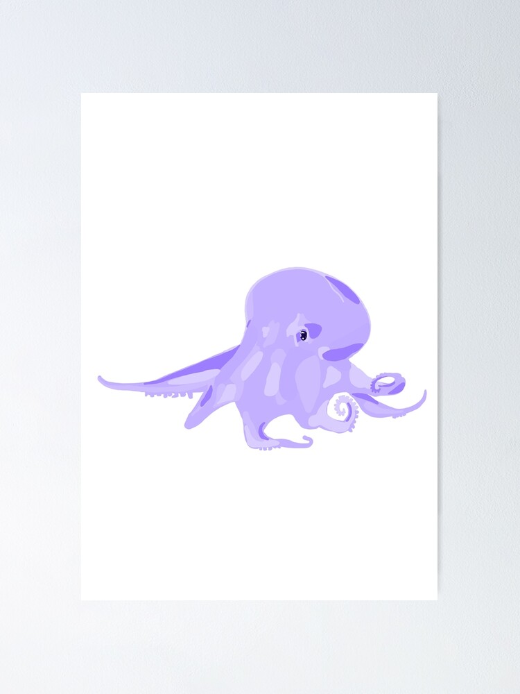 "Cute purple octopus" Poster for Sale by Making-Waves | Redbubble