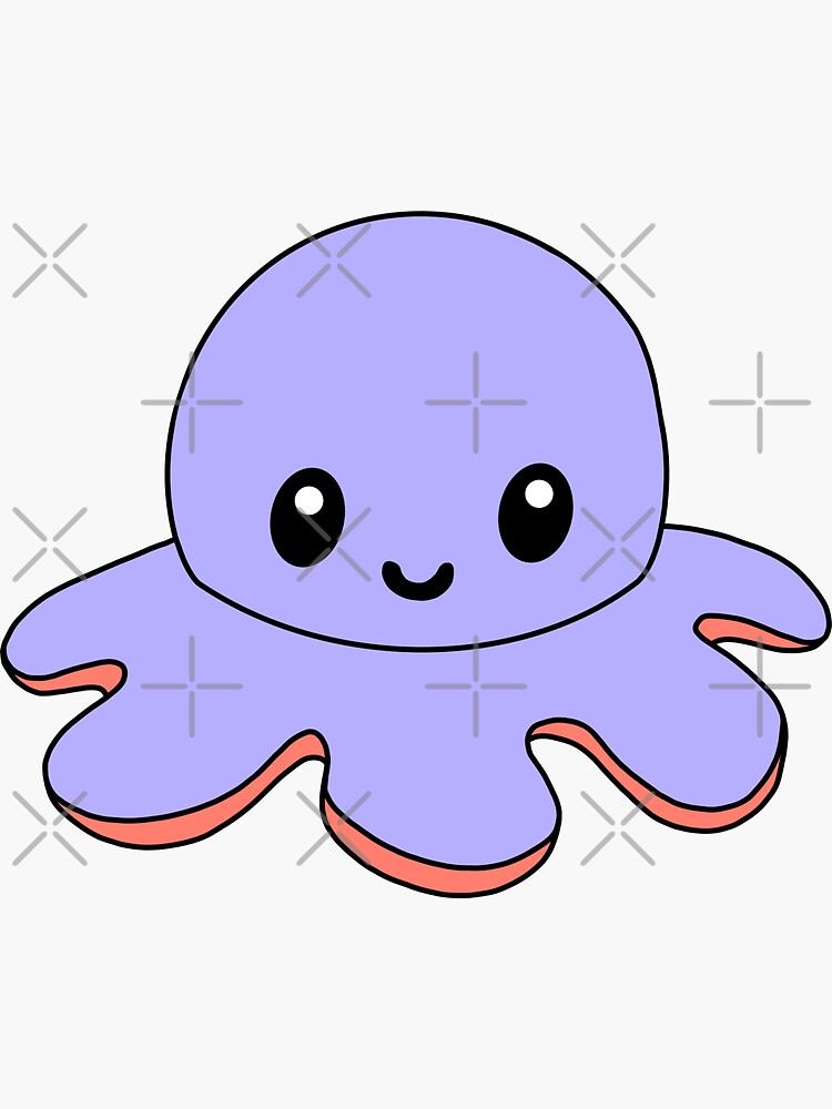 "Purple Happy Octopus" Sticker for Sale by EclipseInFlames | Redbubble