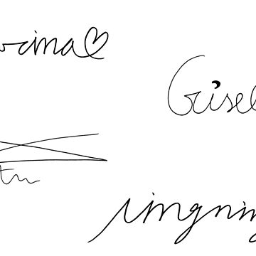 "Aespa Signature Autograph Handwriting Set" Sticker for Sale by ...