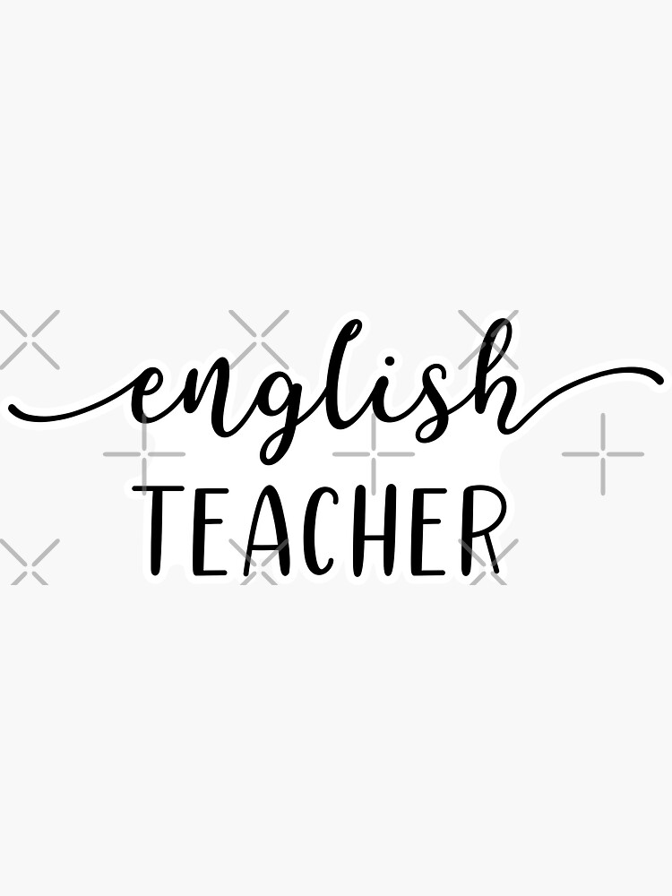 "English teacher" Sticker by fatmanabilla | Redbubble