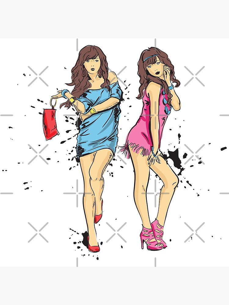 "Two girls" Poster for Sale by AvninderAvi | Redbubble