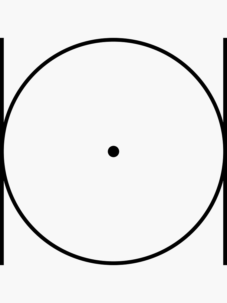 "Point Within a Circle" Sticker for Sale by PaulJChapman | Redbubble