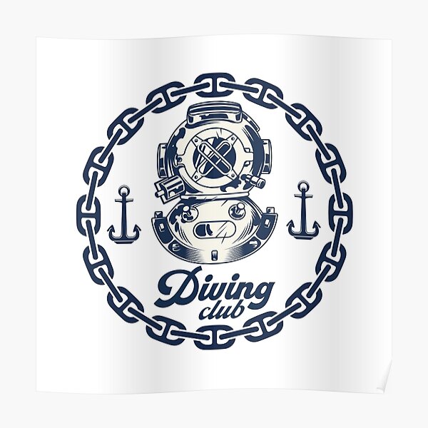 "Diving club" Poster for Sale by TrikoCool | Redbubble