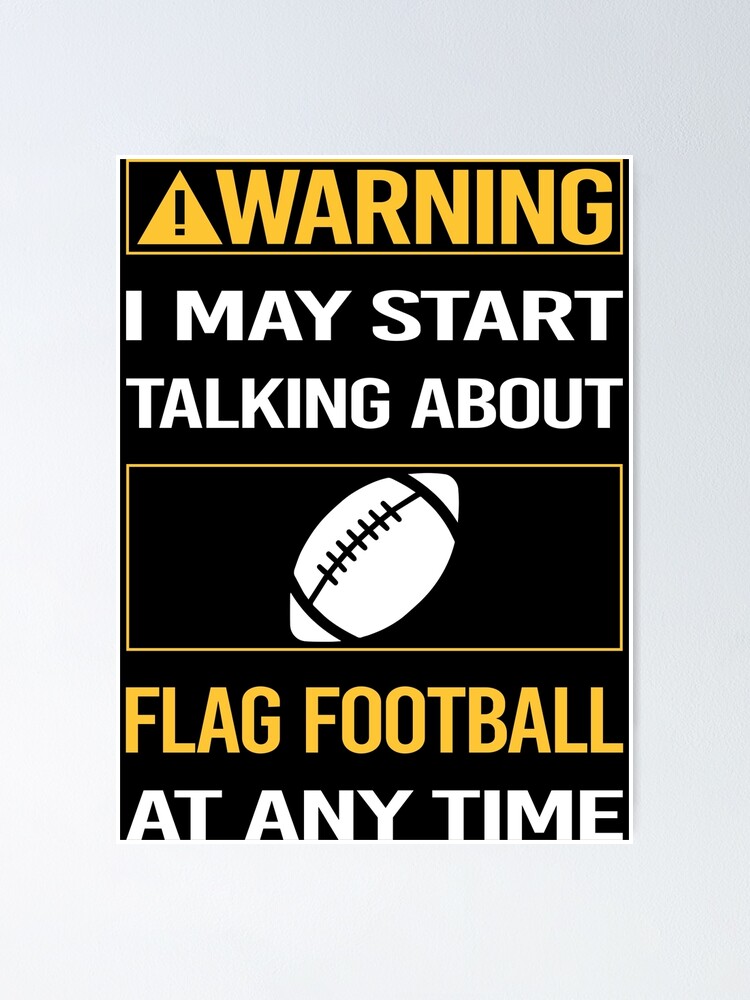 "Funny Warning Flag Football" Poster for Sale by ArydeaNoriega | Redbubble