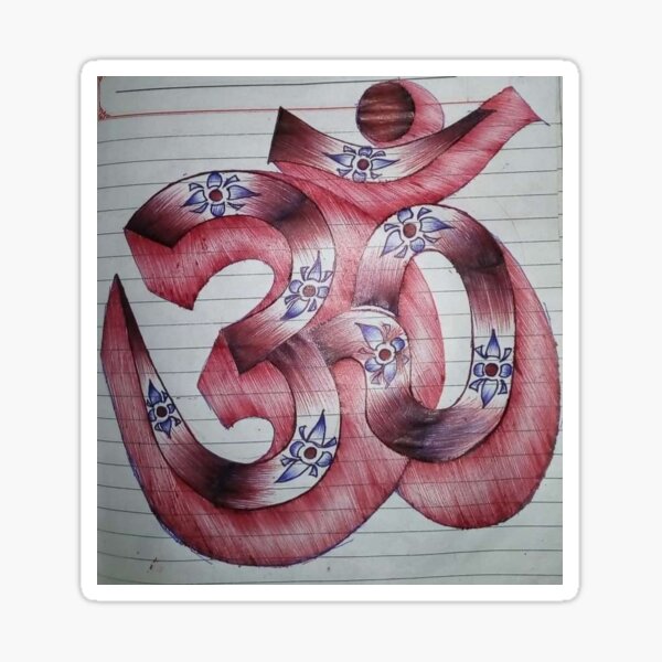 "OM desgin for red bubble" Sticker for Sale by Cartoarts | Redbubble