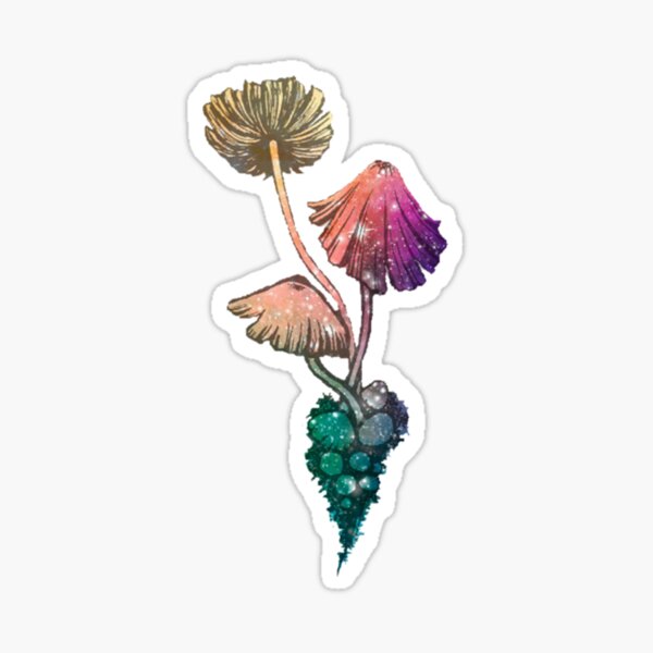 "Magic Mushrooms" Sticker for Sale by Glaurenf | Redbubble