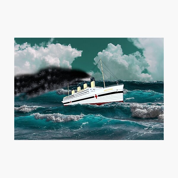 "HMHS Britannic a WW1 Hospital Ship Sunk in 1916 2" Photographic Print ...