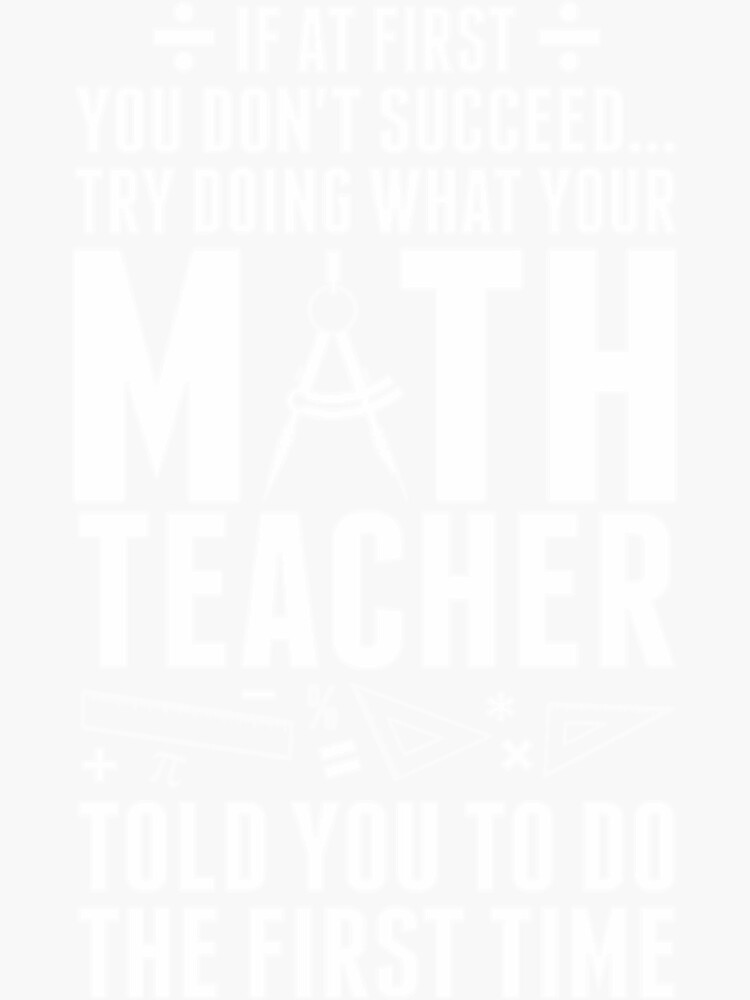 "Math Teacher Essential" Sticker by Glaurenf | Redbubble