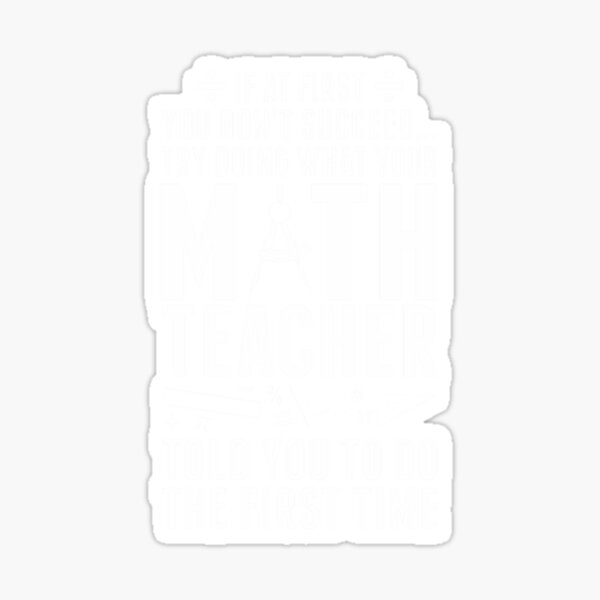 "Math Teacher Essential" Sticker by Glaurenf | Redbubble