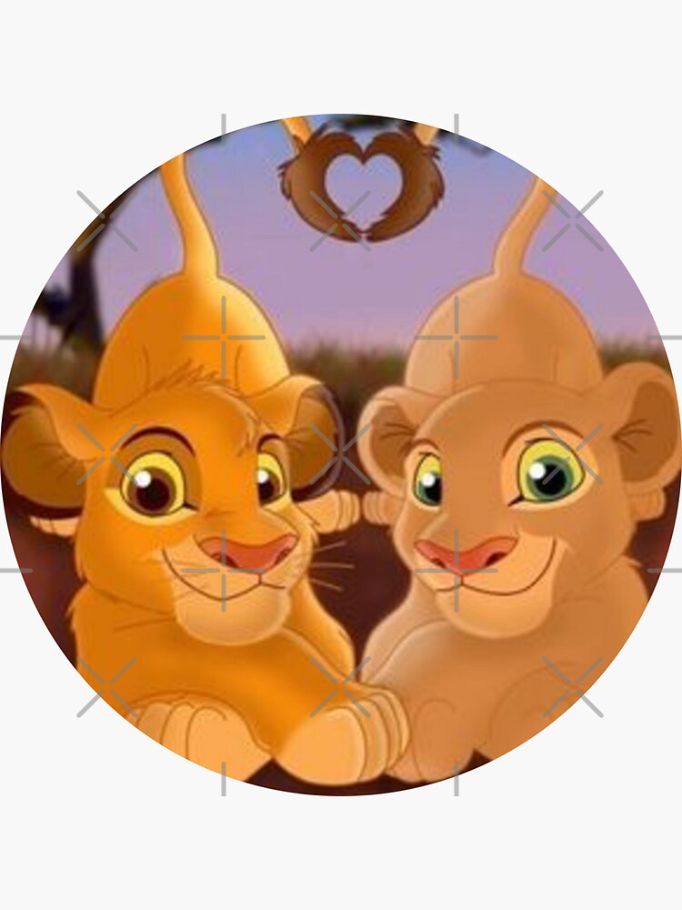 "simba and nala" Sticker for Sale by uniquelooke | Redbubble