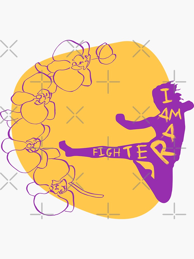 "Flying Kick Floral Girly Illustration Art" Sticker for Sale by Cute ...