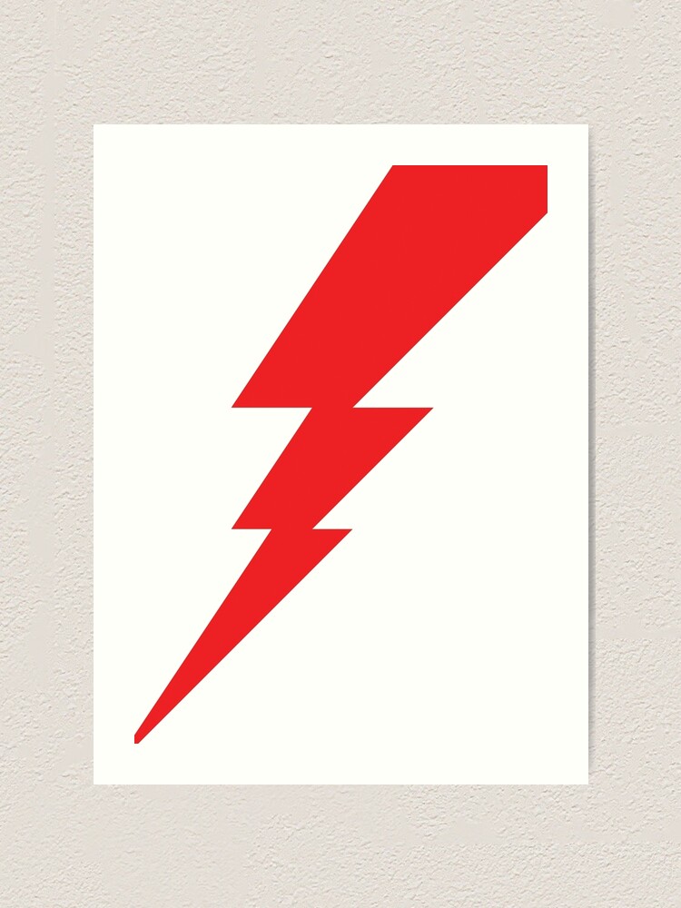"Red Lightning bolt symbol" Art Print for Sale by TMBTM | Redbubble