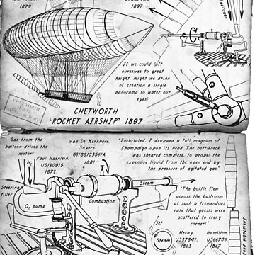 "Rocket Airship, 1897" Poster for Sale by GordonHart | Redbubble