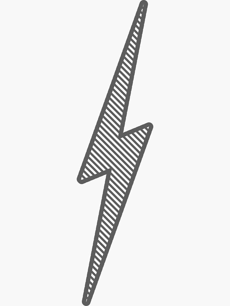 "White Lightning Bolt" Sticker by Rocketblue | Redbubble