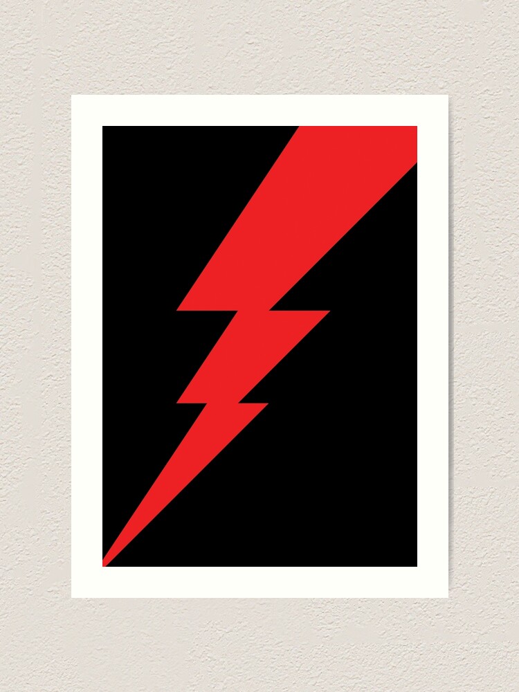 "Red Lightning bolt Symbol" Art Print by TMBTM | Redbubble