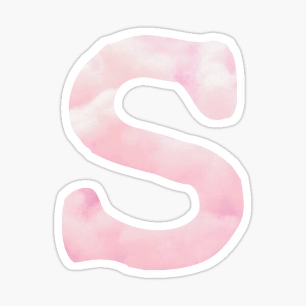 "the Letter S Light Pink Watercolor" Sticker for Sale by Sky1I | Redbubble