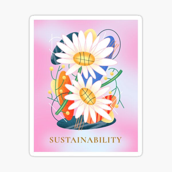 "Sustainability" Sticker for Sale by pixelplaza | Redbubble