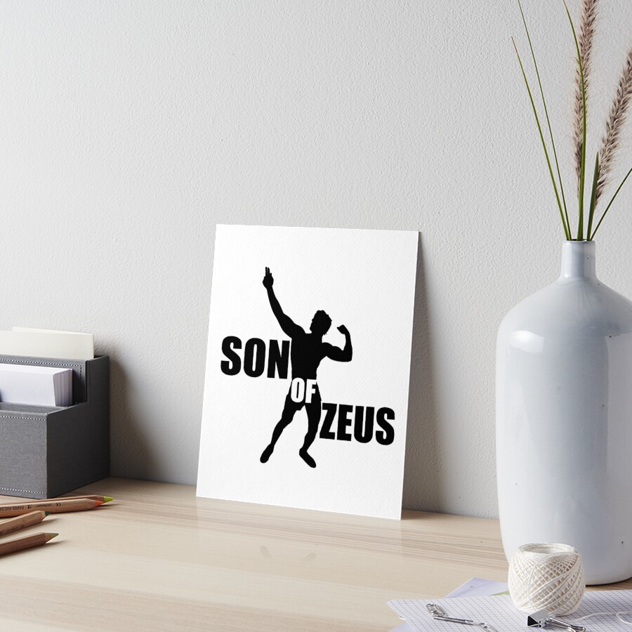 "Son Of Zeus | Zyzz Pose For Bodybuilders (White Edition)" Art Board ...