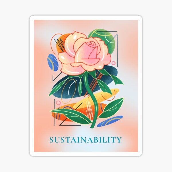 "Sustainability" Sticker for Sale by pixelplaza | Redbubble