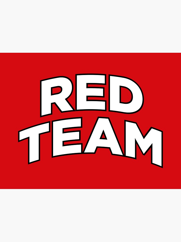 "Red Team (White Text on Red)" Sticker for Sale by STUDIO-72 | Redbubble
