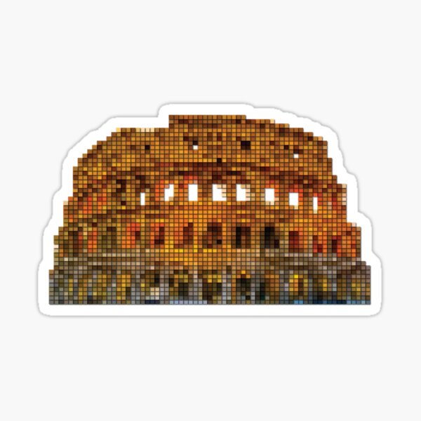 "Roman Colosseum Pixels" Sticker for Sale by BullishGraphics | Redbubble