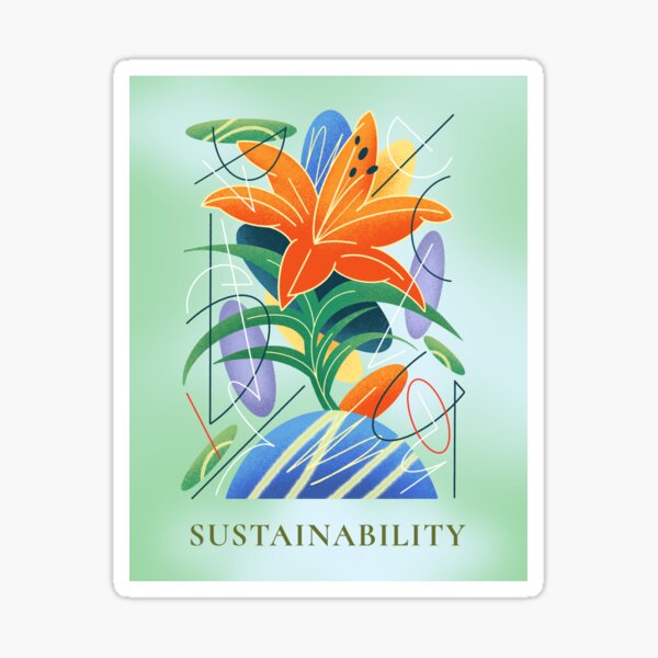 "Sustainability" Sticker for Sale by pixelplaza | Redbubble