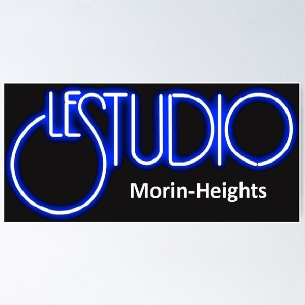 "Le Studio Morin-Heights White & Blue logo " Poster for Sale by Le ...